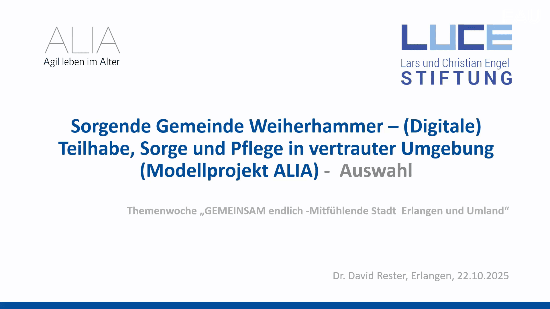 Das Videoportal der FAU